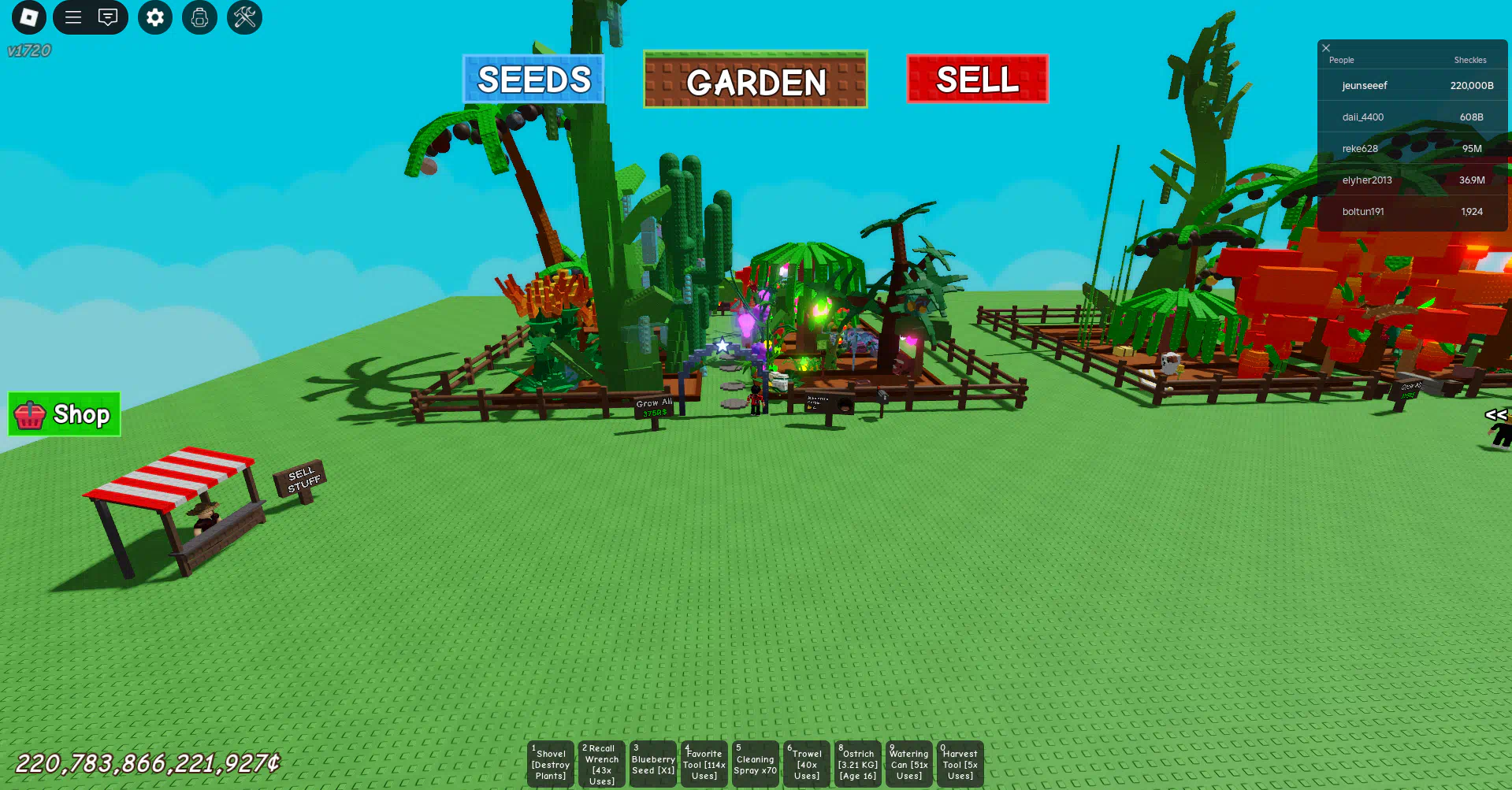 Аккаунт Roblox Grow a Garden 220T- 1082 R$ donate//Brookhaven RP - 1559 ...