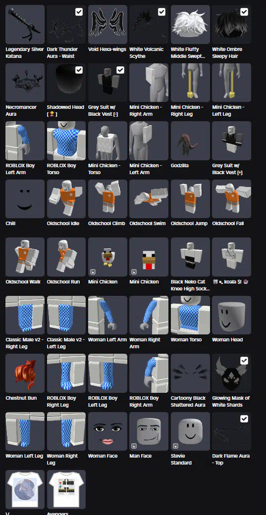 Аккаунт Roblox 4428 Всего робуксов | ~ 1320 Robux Стоимость инвентаря ...